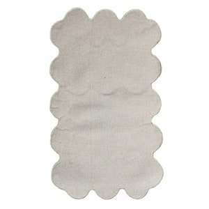 Sculpted Edge Hand Tufted Rug, Wavy Wool Area Rug Irregular Shape - Etsy
