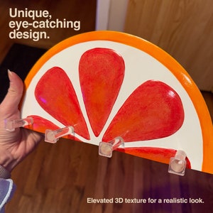Hand Painted Ceramic Blood Orange Slice Key Holder, Unique Wall Storage ...