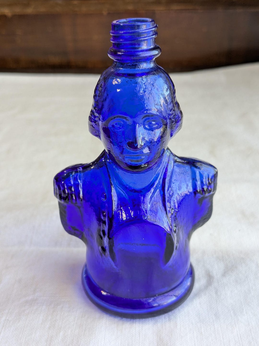 Vintage Cobalt Blue Glass Washington Cherry Cordial Liquor Bottle ...