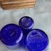 Vintage Cobalt Blue Glass Jars Vicks Noxzema Three Collectible Glass ...