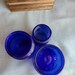 Vintage Cobalt Blue Glass Jars Vicks Noxzema Three Collectible Glass ...