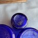 Vintage Cobalt Blue Glass Jars Vicks Noxzema Three Collectible Glass ...