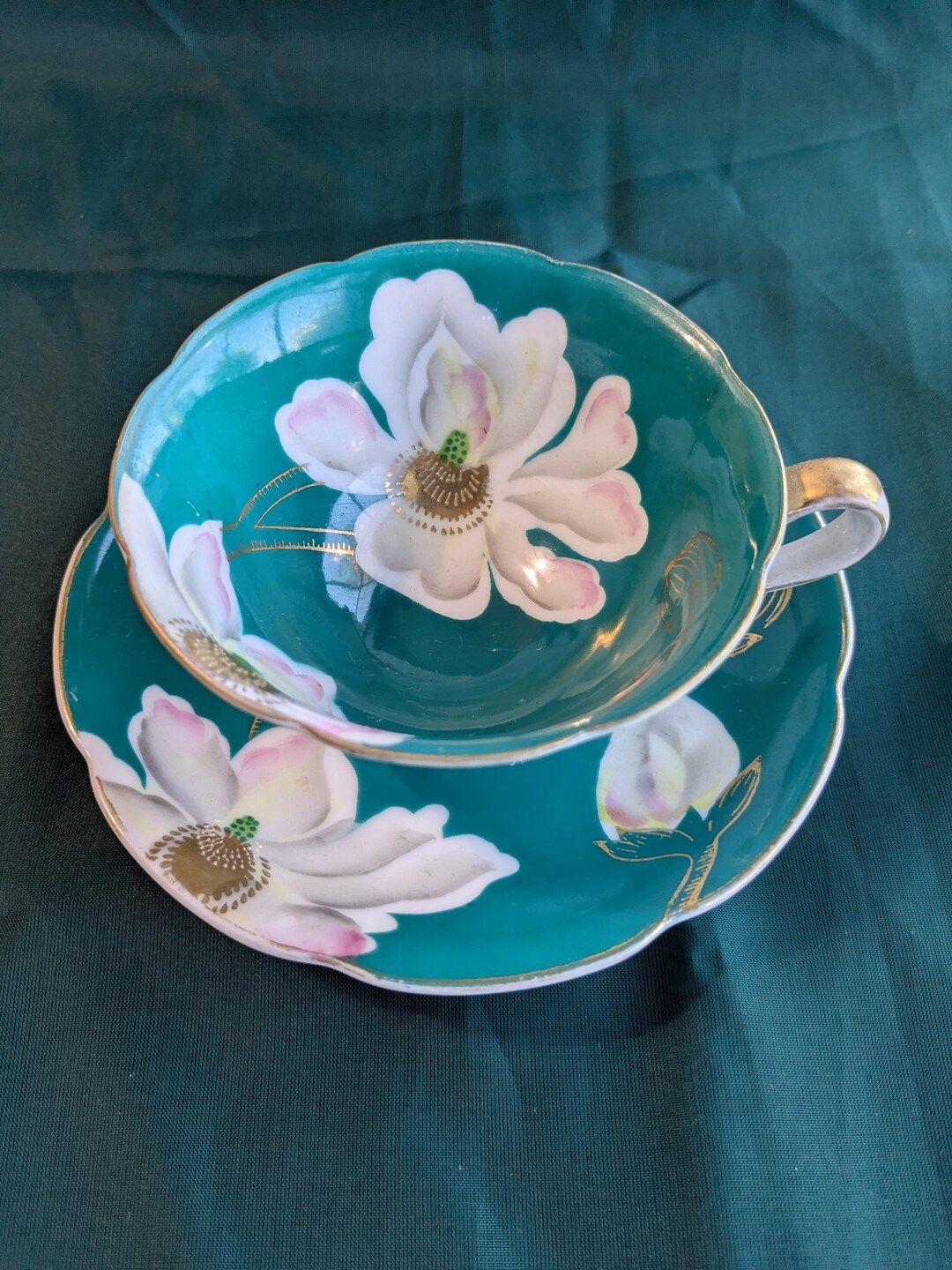 Aladdin Fine China Vintage Teacup and Saucer Repaired Home Decor - Etsy