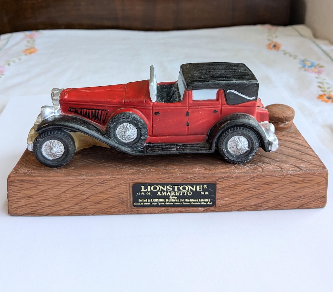 Vintage 1978 Amaretto Decanter Empty Lionstone Model 1930 Duesenberg ...