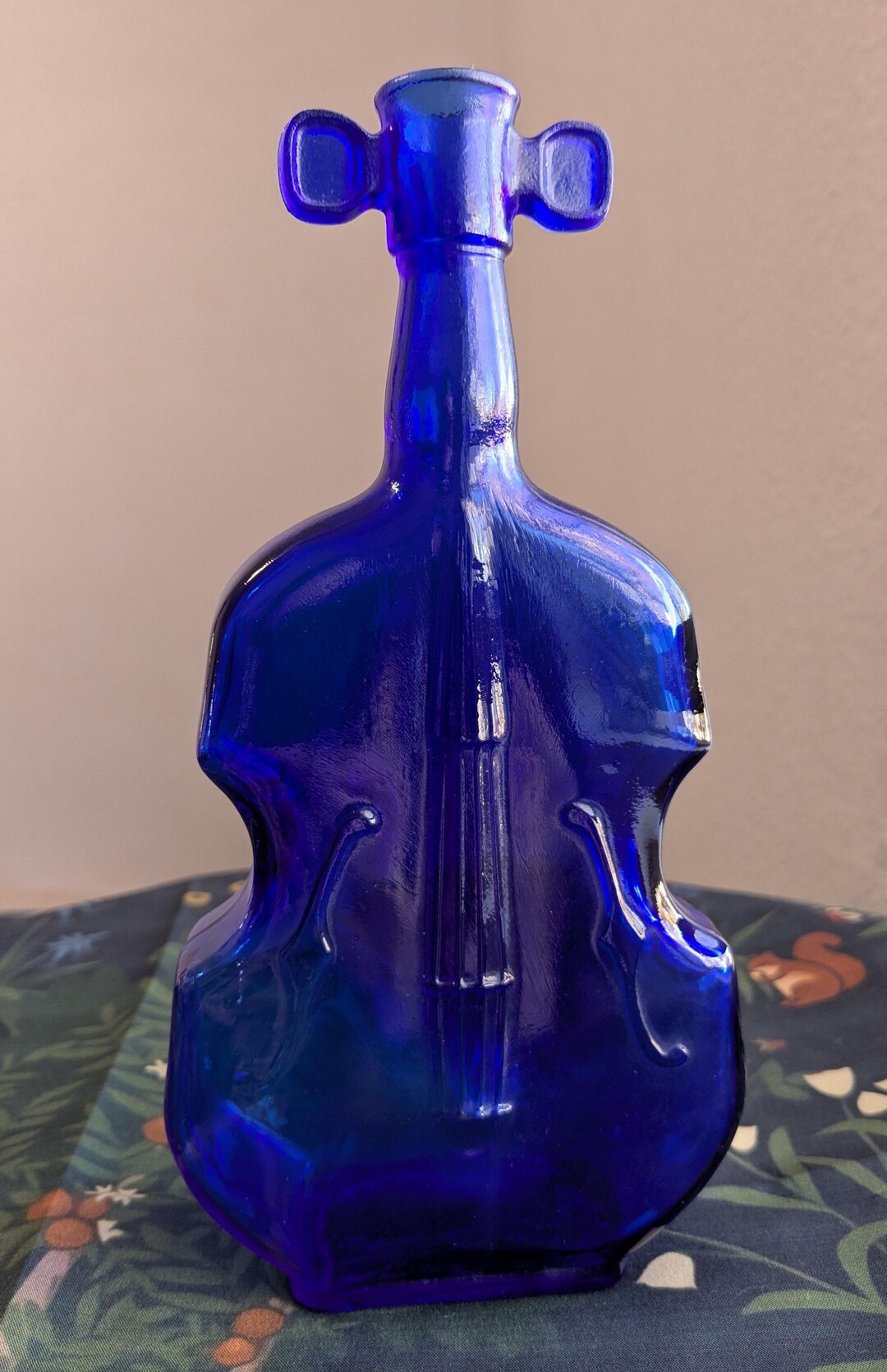 Vintage Cobalt Blue Glass Cello Vase Collectible Decor - Etsy