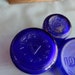 Vintage Cobalt Blue Glass Jars Vicks Noxzema Three Collectible Glass ...