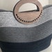 Cotton Rope Tote Bag With Wooden Handle; Multi Color Tote Bag; Wood ...