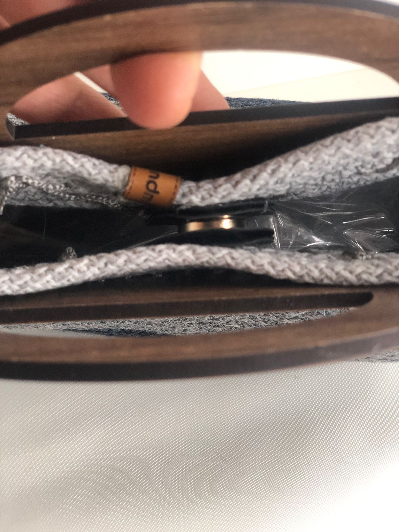 Cotton Rope Tote Bag With Wooden Handle; Multi Color Tote Bag; Wood ...