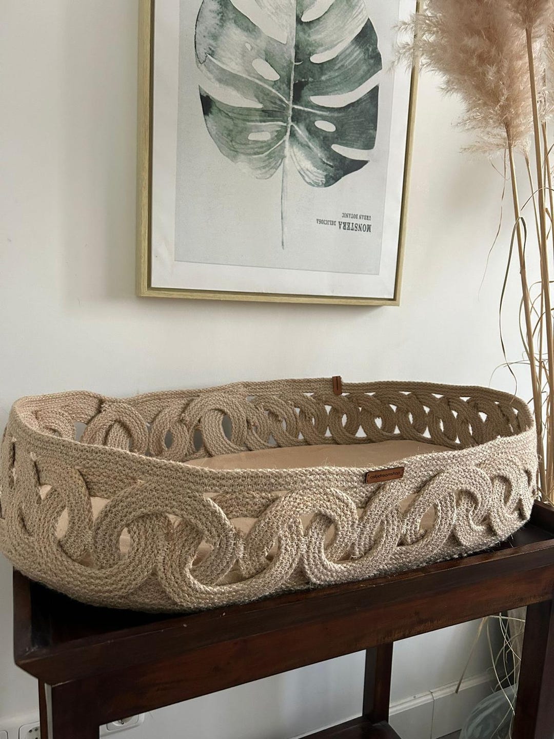 Exclusive Baby Changing Basket With Pad; Changing Basket Handmade From ...
