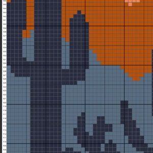 Boho Desert Mountains C2C Crochet Pattern, Southwest C2C Crochet - Etsy