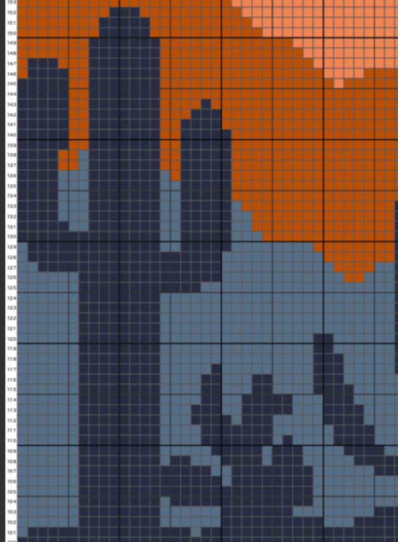 Boho Desert Mountains C2C Crochet Pattern Southwest C2C | Etsy