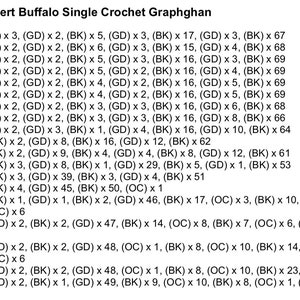 Boho Buffalo SC Baby Blanket Graphghan, Boho Desert Single Crochet ...