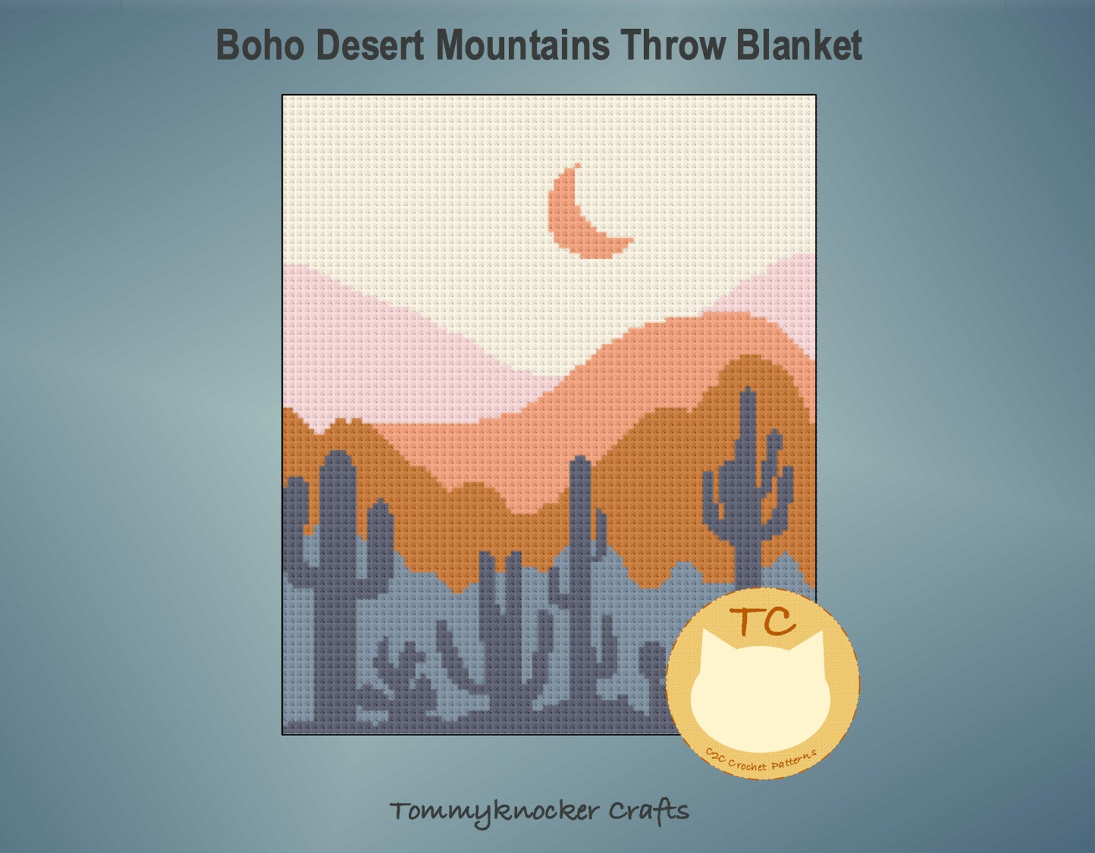 Boho Desert Mountains C2C Crochet Pattern Southwest C2C | Etsy