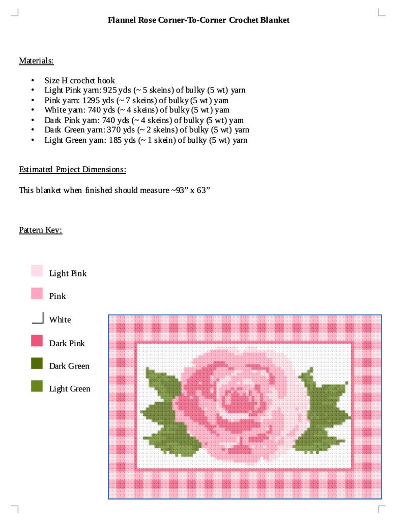 Flowers C2C Corner-to-corner Crochet Blanket Pattern Bundle | Etsy