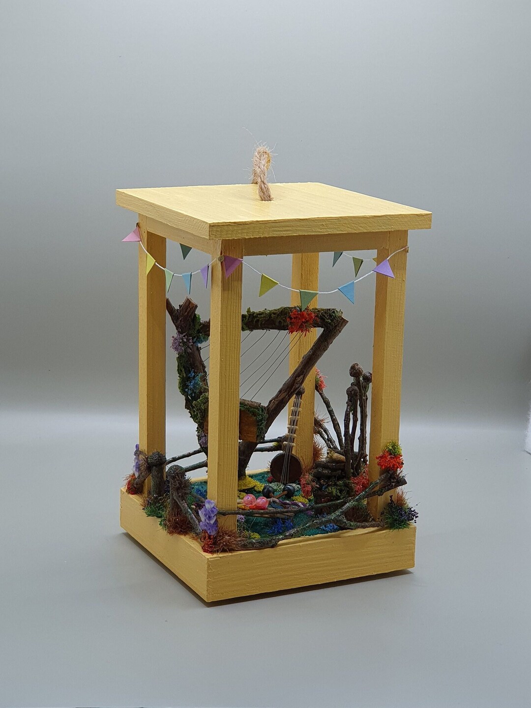 Musical Instruments Miniature Lantern Diorama, Music Teacher Gift ...