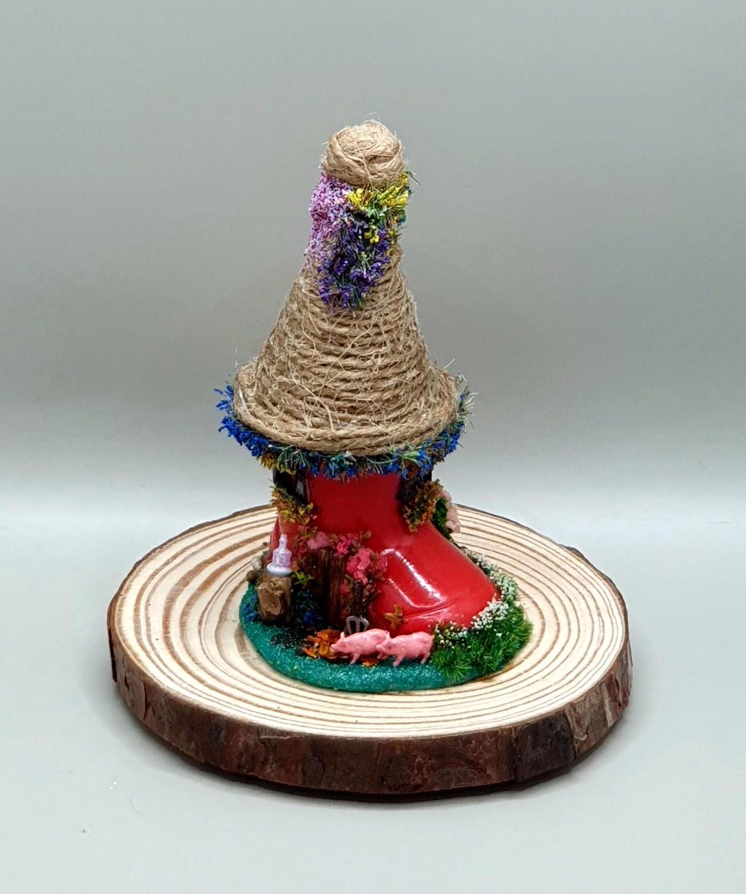 Fairy House Miniature Diorama, Welly Boot Ornament House Decor for ...