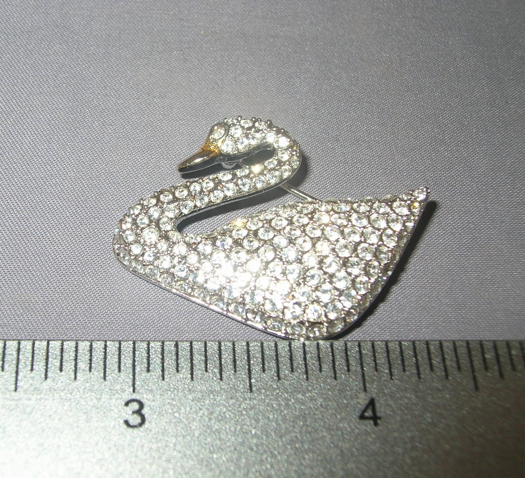 Vintage SWAROVSKI Crystal Figural Swan Bird Pin Brooch - Etsy
