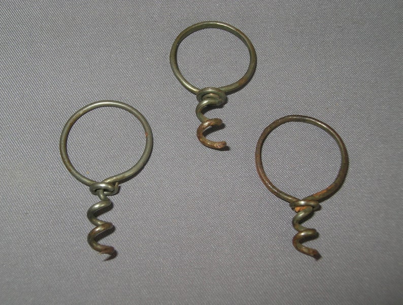 3 Antique Williamson Mini Giveaway Corkscrews for Medicine or Perfume ...