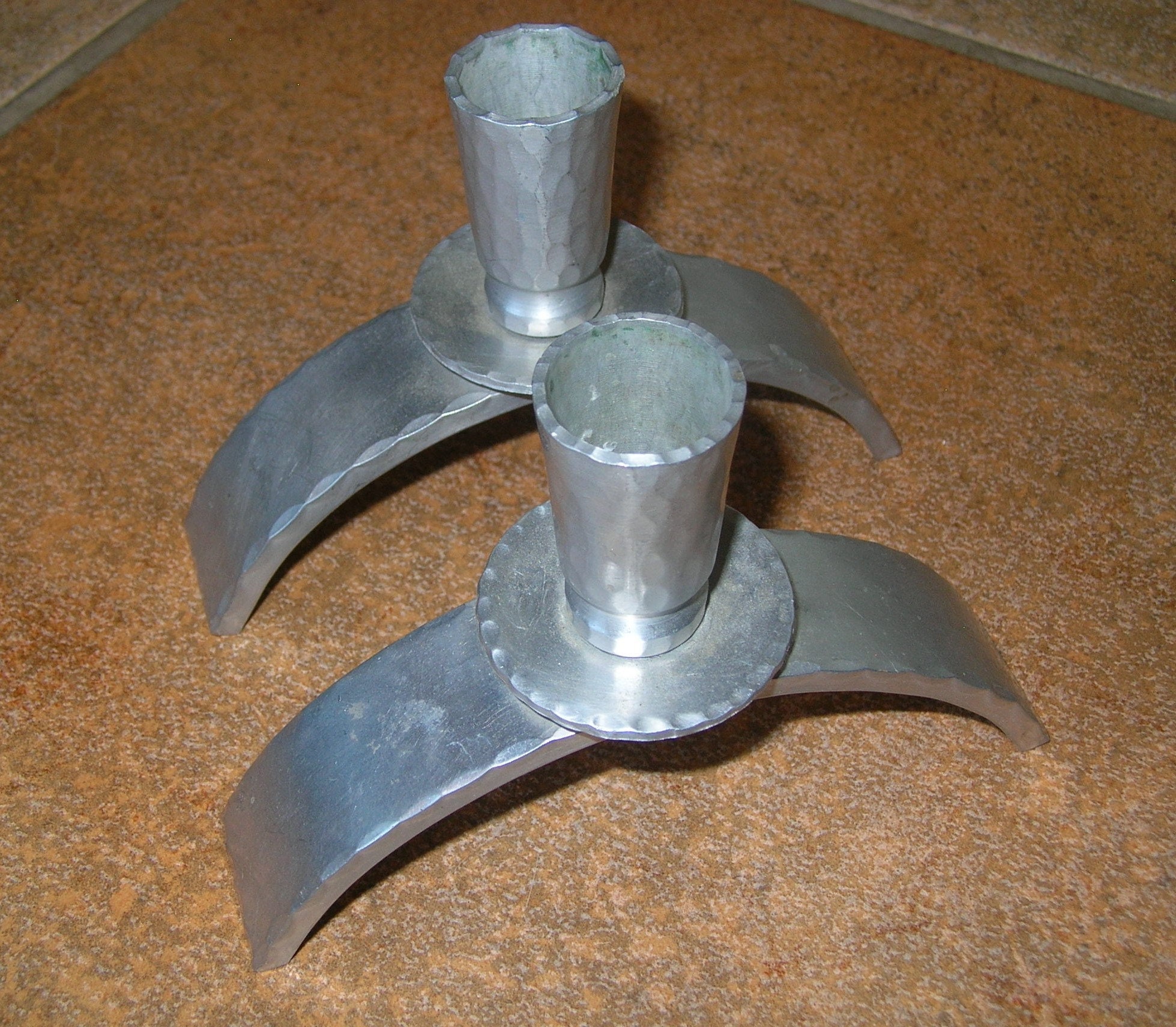 LEHMAN Hand Forged Aluminum Candlesticks - Etsy