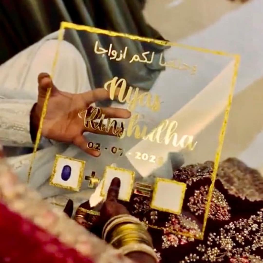 Nikah Thumbprint Memory Frame to Cherish Happiest Day of Your - Etsy