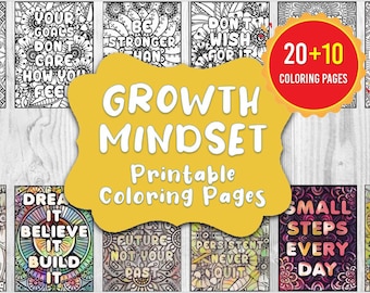 Growth Mindset Coloring Pages | Growth Mindset | Social Emotional ...