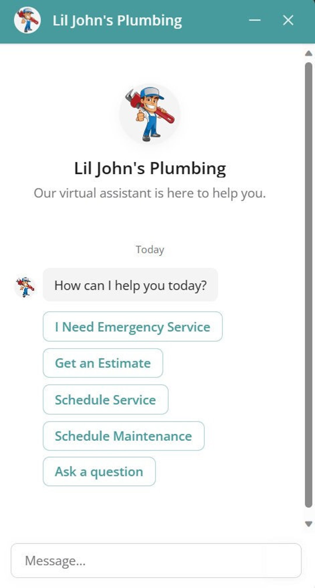 Plumbing Appointment Assistant Ai Chatbot for Plumbing Business ...