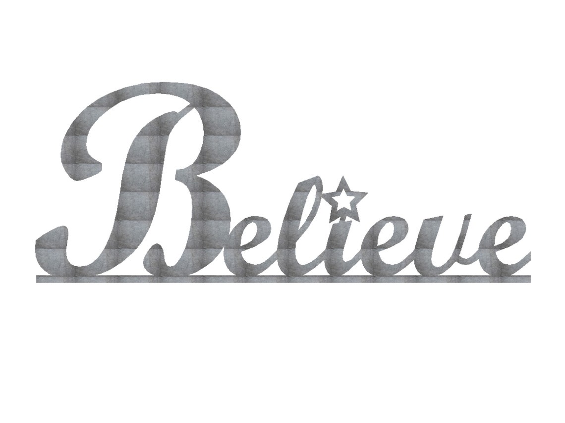 Rustic Metal Sign | Believe Sign for the Holidays | Xmas Yard Art - Etsy