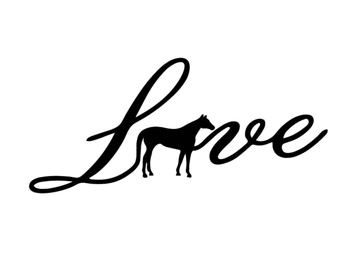 I Love Horses Rustic Quarter Horse Love Sign Metal Farm | Etsy