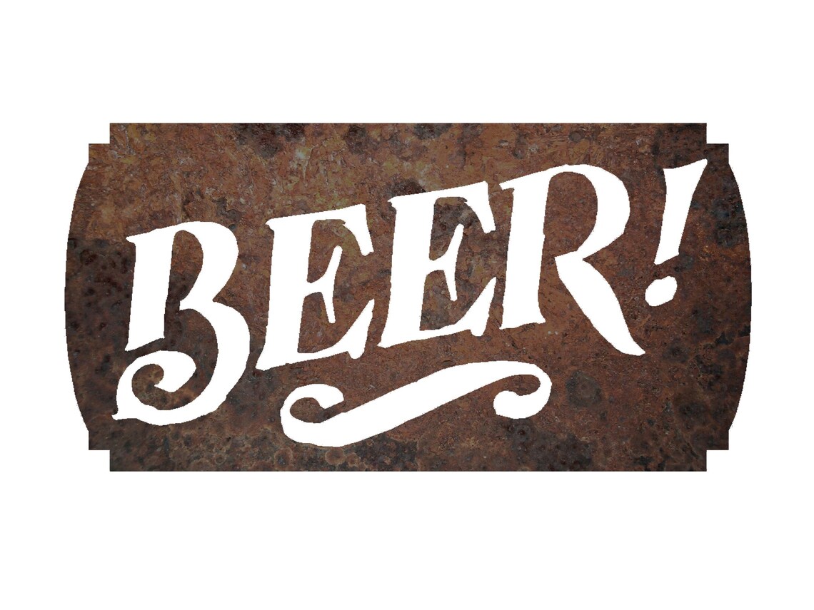 Rustic Metal BEER Sign Tin Tacker Signs BEER Sign for the - Etsy