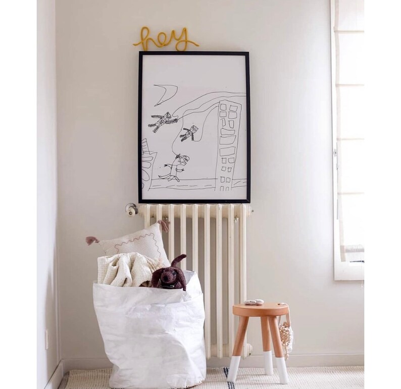 Hey Knitted Rope Sign Scandi Style Wire Word Wall Hanging / - Etsy