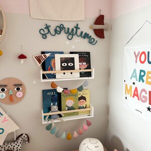 Storytime Knitted Wire Word Sign. Kids Who Love to Read Books. Story ...