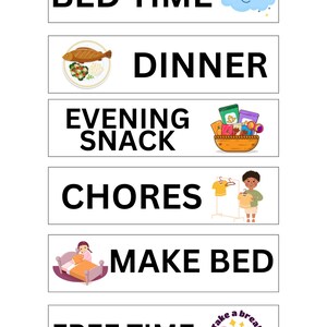 Daily Routine Labels Printable, Homeschool, Schedules, Routines - Etsy