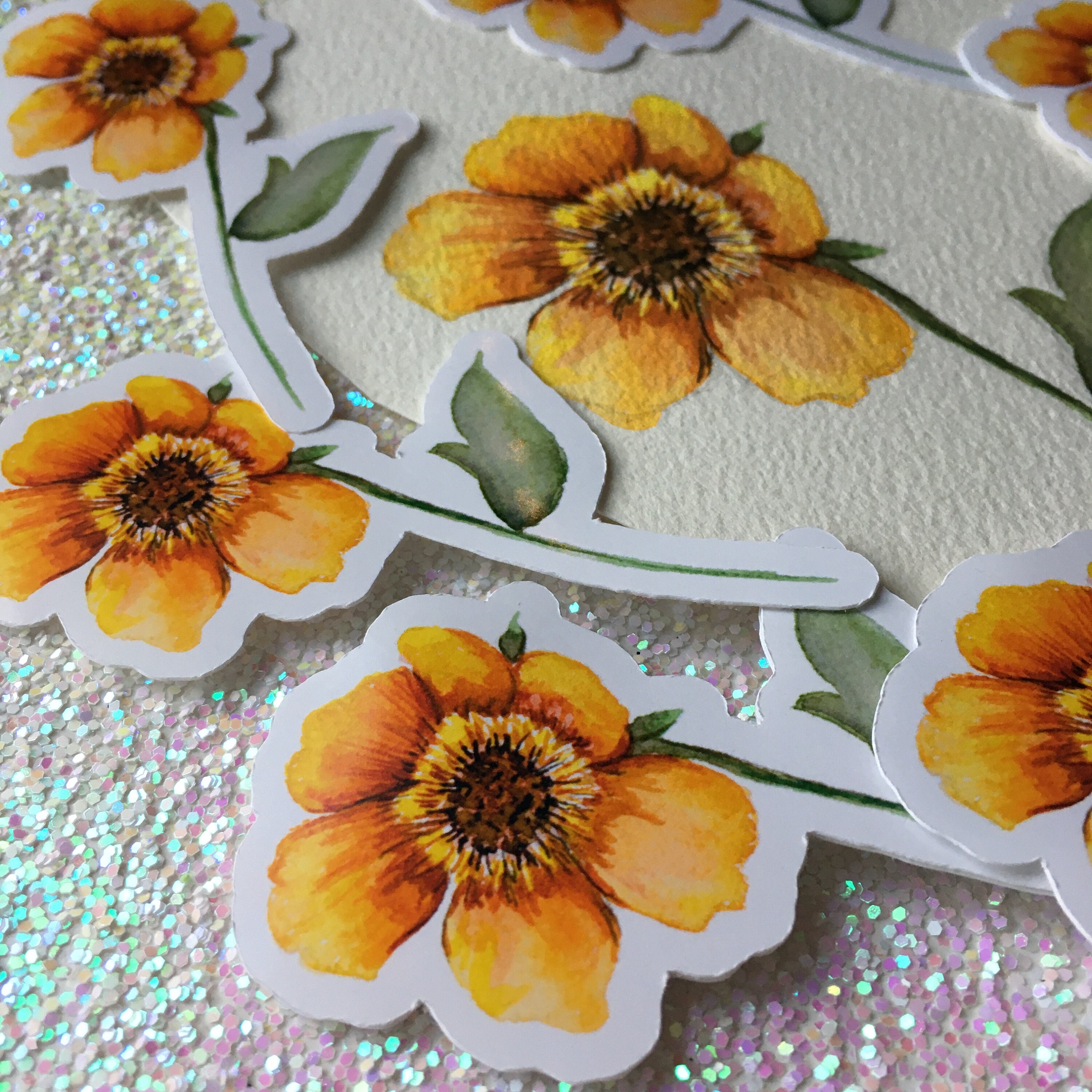 Poppy Sticker Wildflower Sticker Poppies Decal Floral Die - Etsy