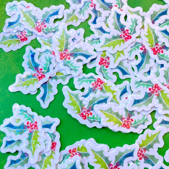 Mini Mistletoe Stickers Christmas Stickers Sticker Flakes - Etsy
