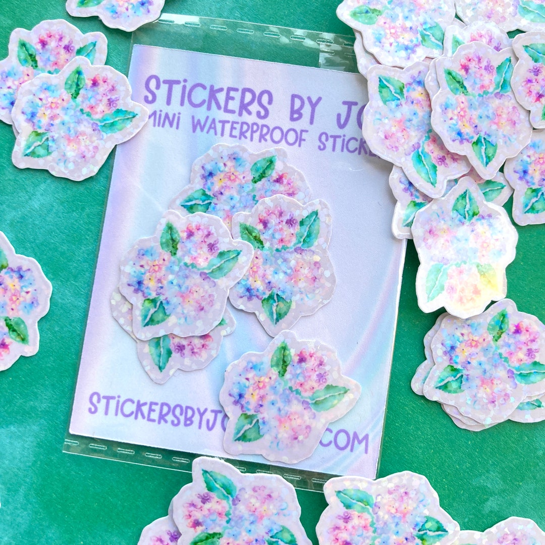 Mini Hydrangea Sticker, Hydrangea Stickers, Mini Hydrangeas, Mini ...