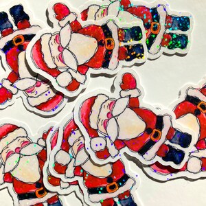 Santa Claus Stickers. Holiday Stickers. Adorable Santa Stickers for ...