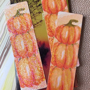 Pumpkin Bookmark, Fall Bookmark, Pumpkin Stack, Autumn Bookmark ...