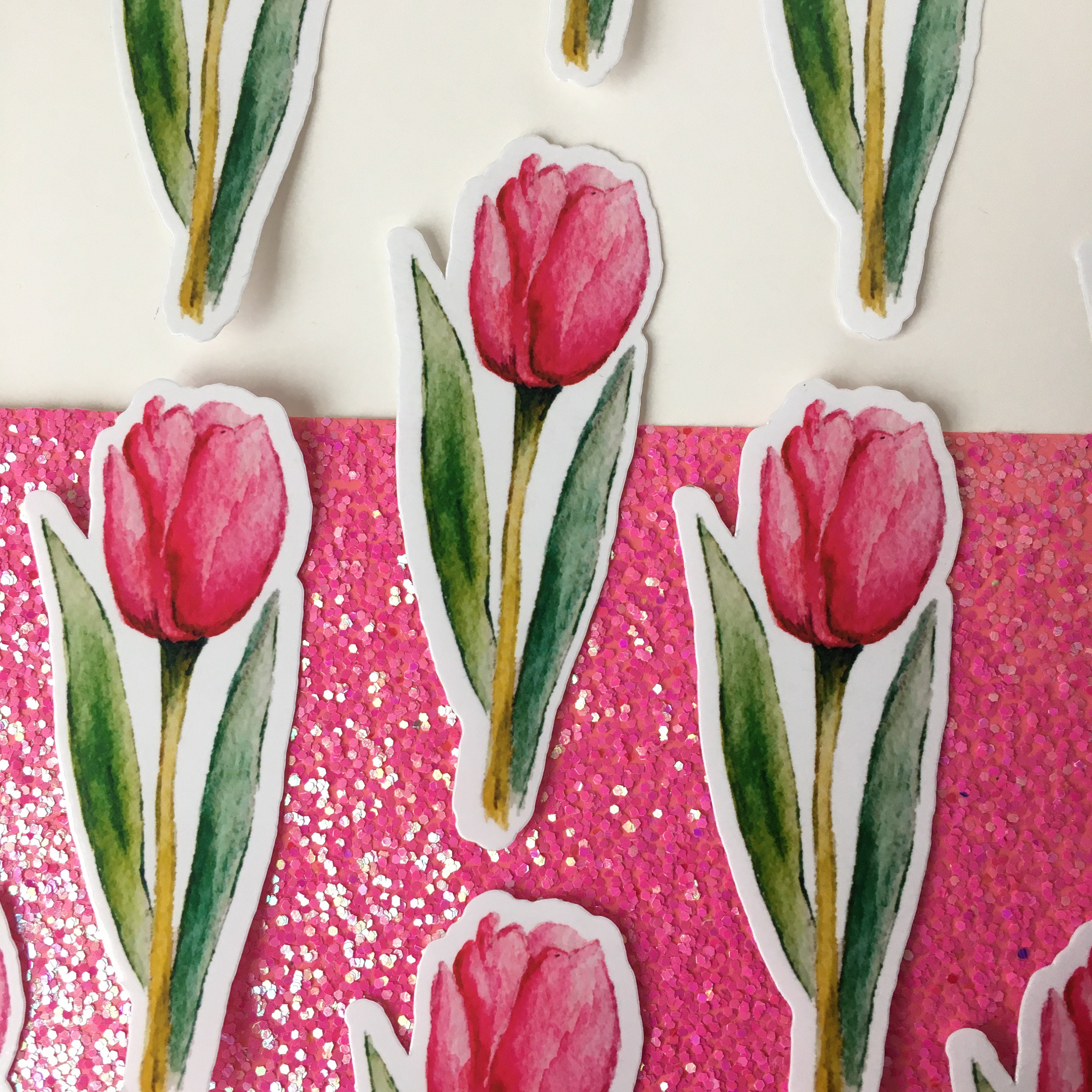 Tulip Stickers Wildflower Decals Handpainted Spring Flowers - Etsy