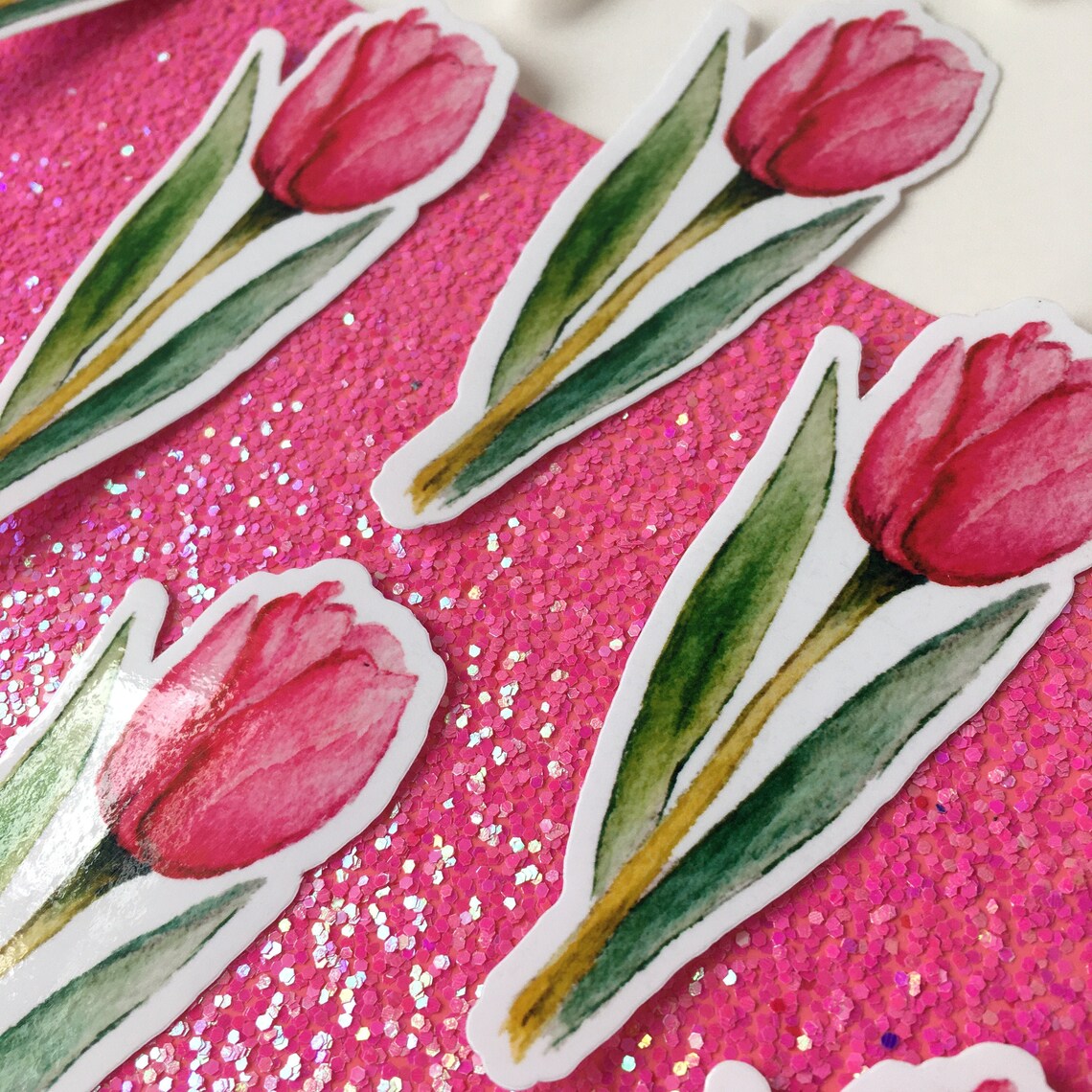 Tulip Stickers Wildflower Decals Handpainted Spring Flowers - Etsy