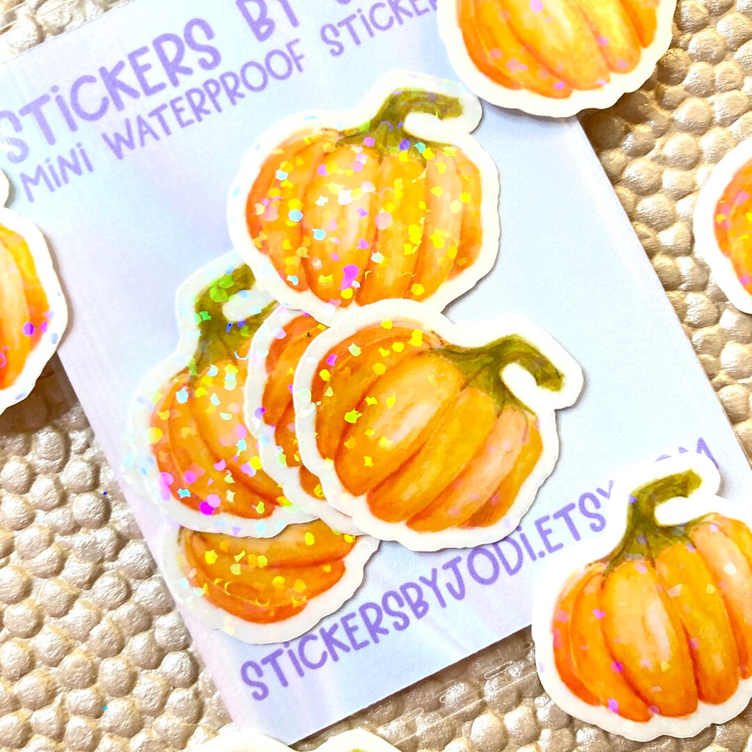 Pumpkin Sticker Mini Pack, Mini Pumpkin Stickers, Small Fall Stickers ...