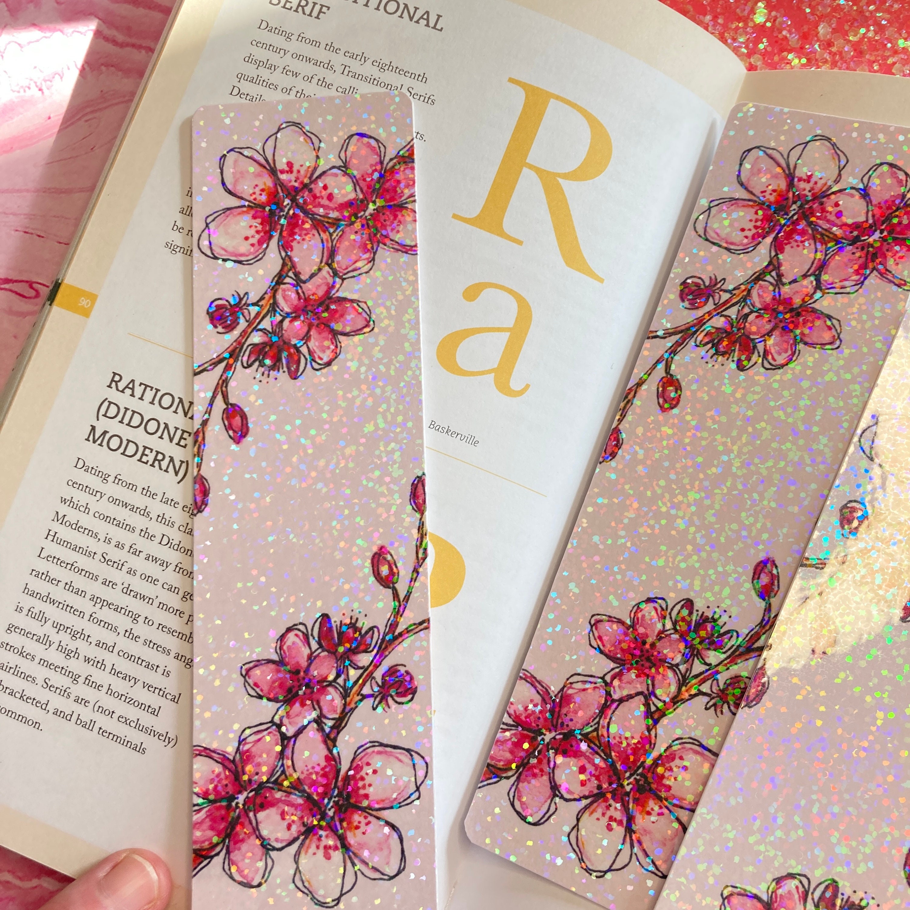 Cherry Blossom Bookmark Floral Bookmark Floral Book Mark - Etsy