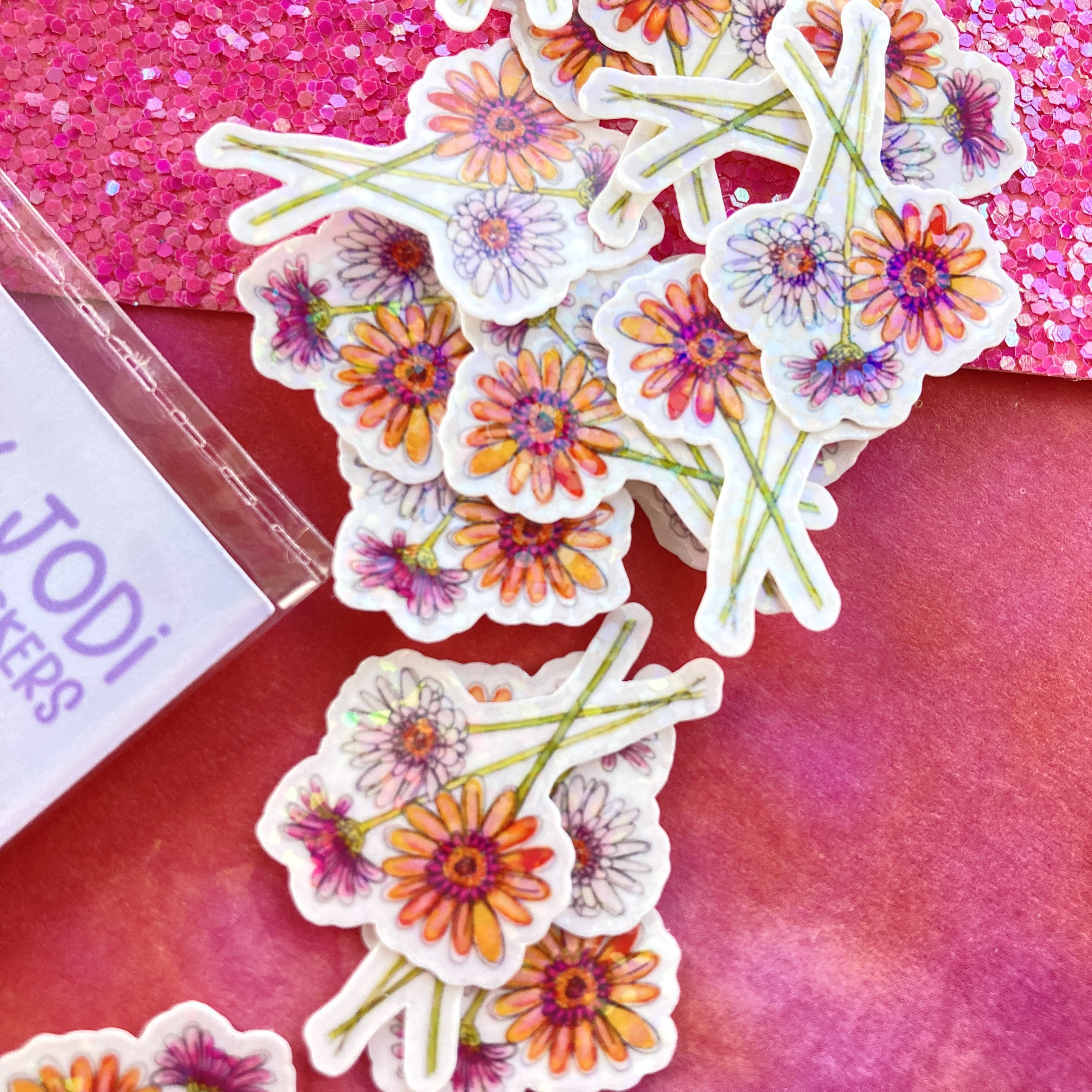 Mini Gerber Daisy Sticker Daisy Sticker Mini Die Cut - Etsy