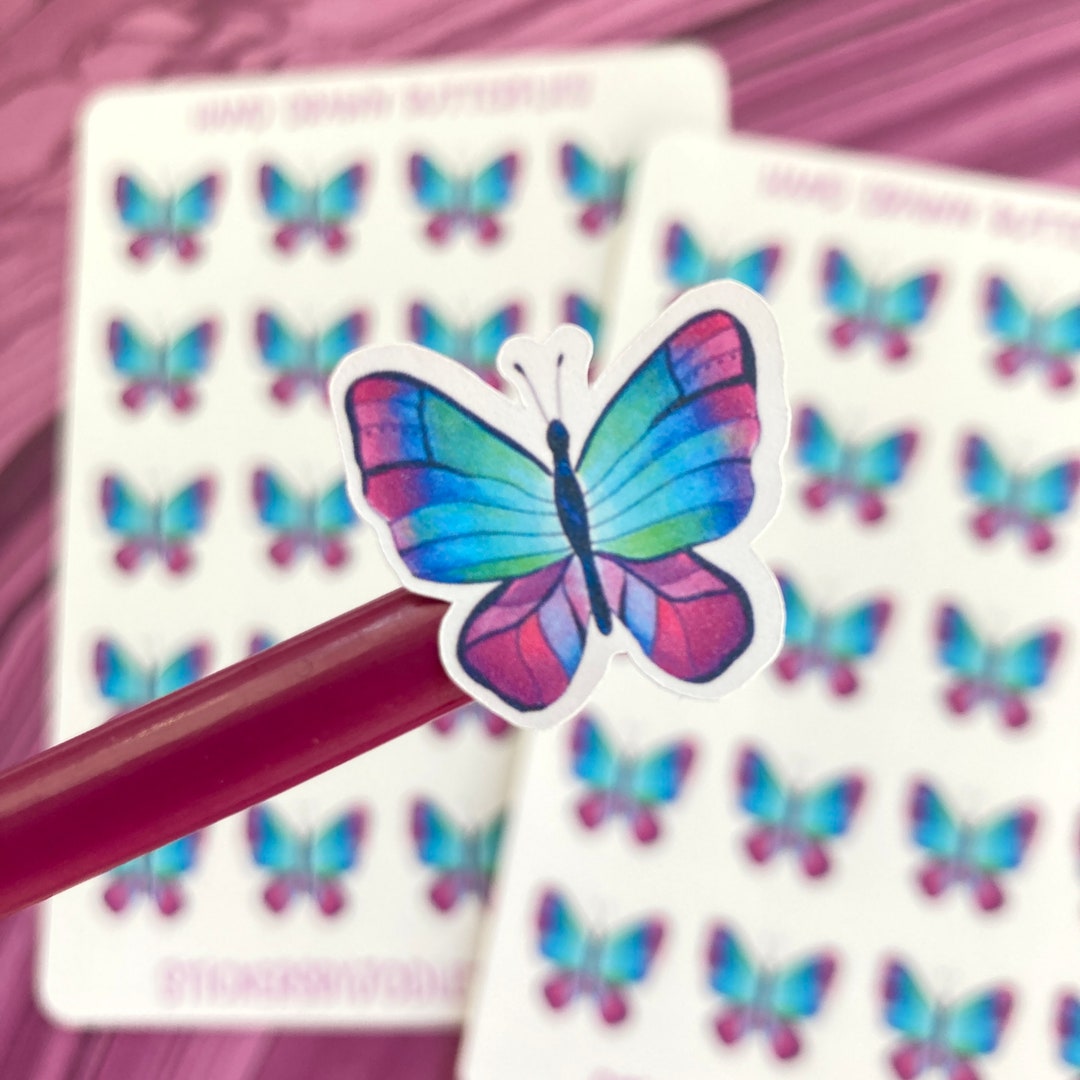 Butterfly Planner Stickers, Sticker Sheet, Matte or Glossy Option ...