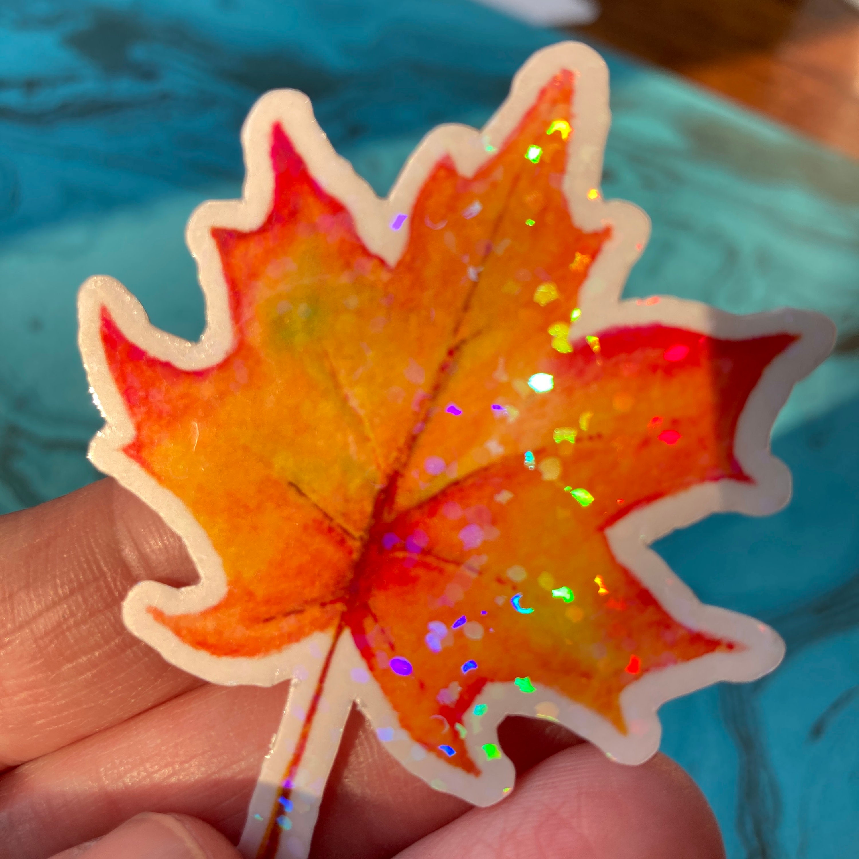 Fall Maple Leaf Sticker Fall Leaves Sticker Vinyl Sticker - Etsy