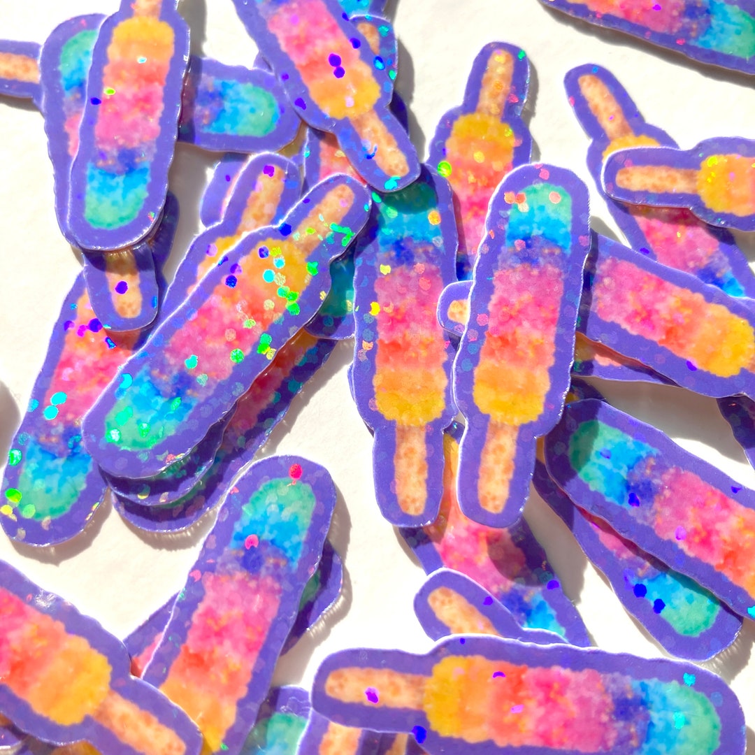 Mini Rainbow Ice Pop Stickers, Mini Glitter Stickers, Mini Rainbow ...