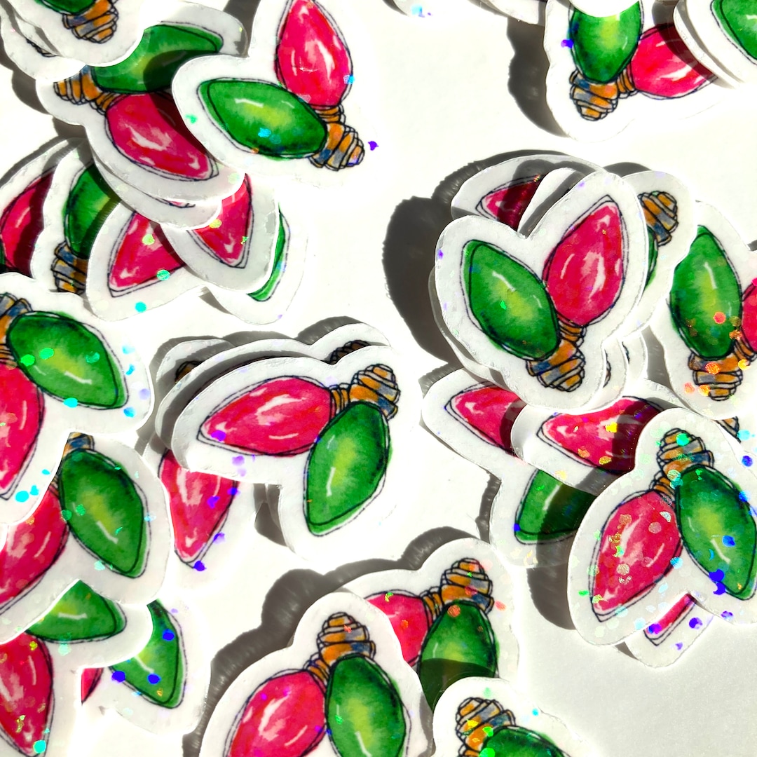 Mini Christmas Light Stickers, Christmas Sticker Flakes, Waterproof ...