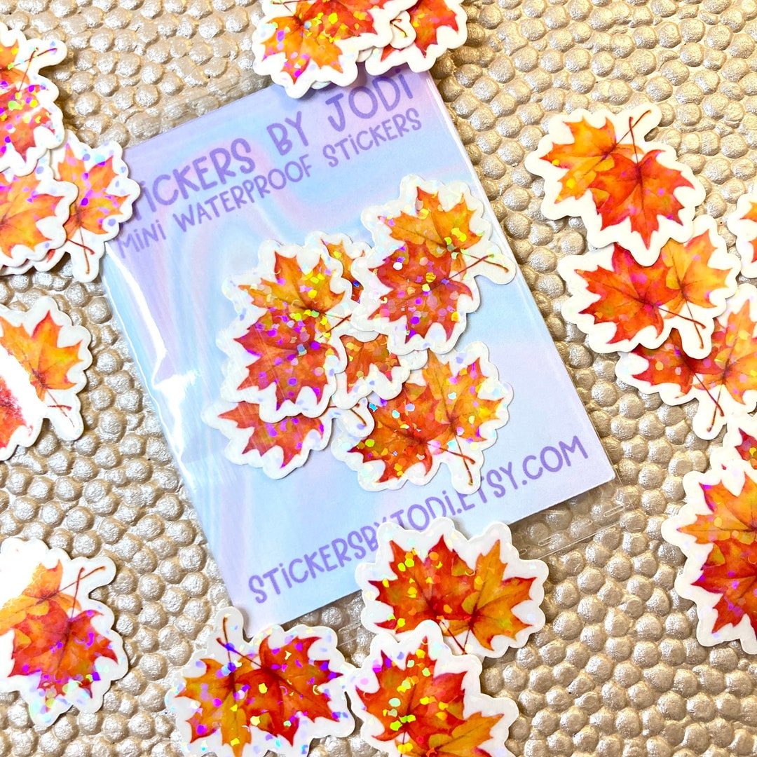 Mini Fall Leaves Sticker, Fall Sticker, Sticker Flakes, Waterproof ...