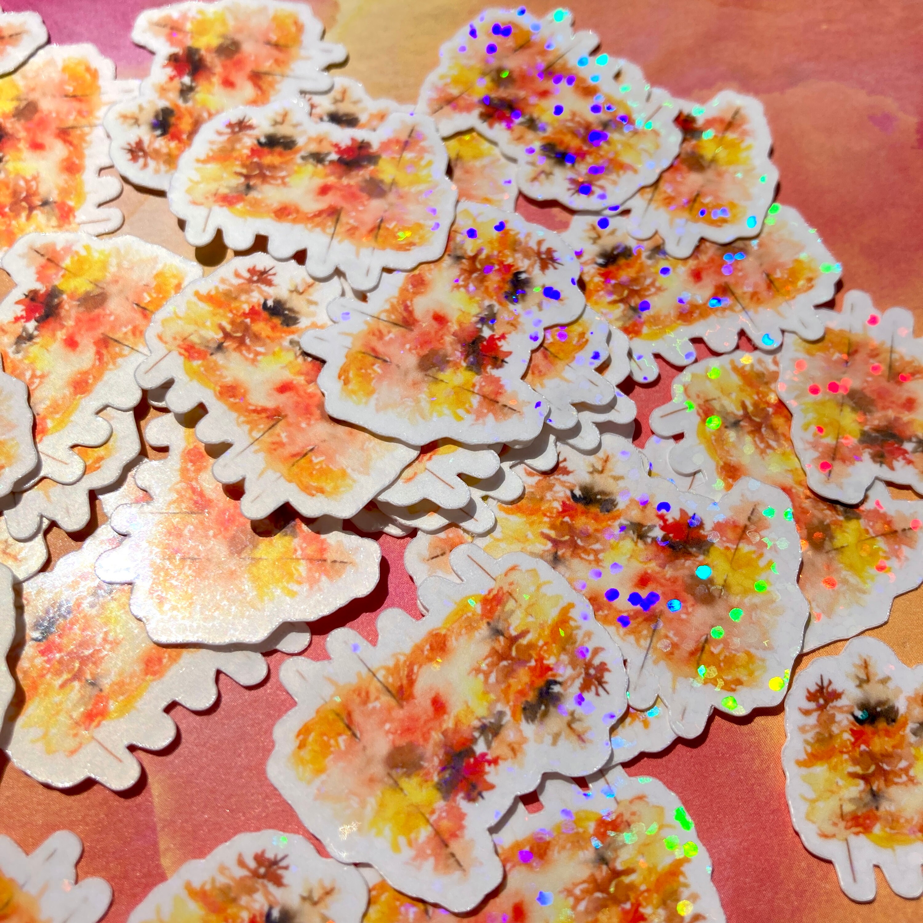 Mini Watercolor Trees Sticker Fall Sticker Sticker Flakes - Etsy