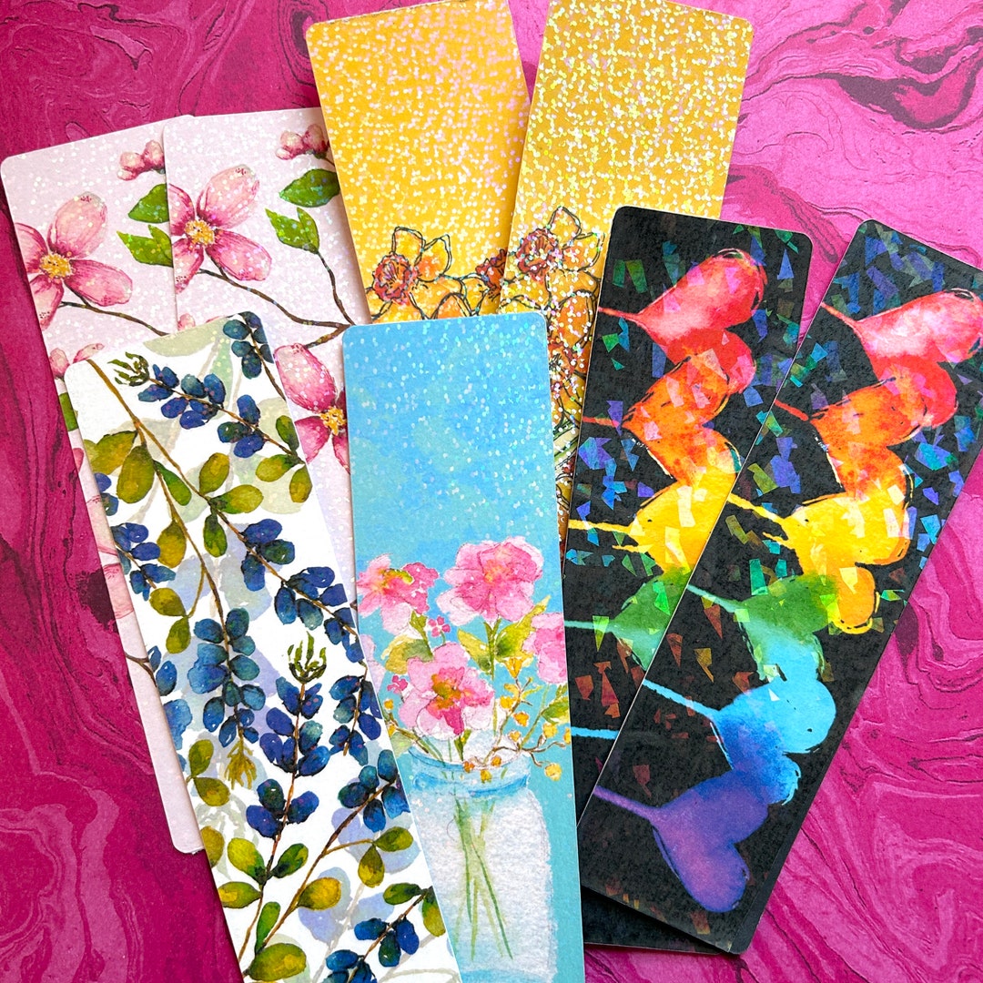 Discounted Floral Bookmarks, Imperfect Laminate, Grade B - Etsy