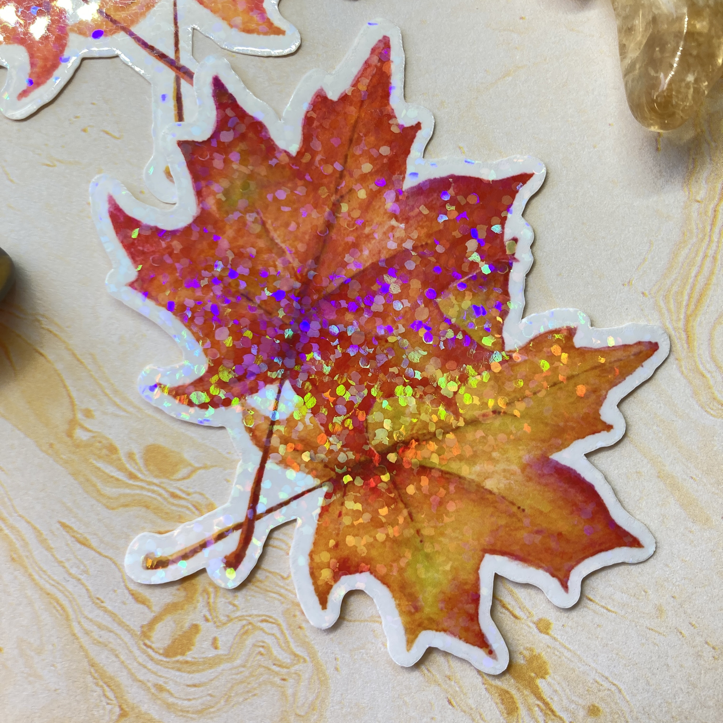 Maple Leaves Sticker Fall Leaves Sticker Vinyl Stickers - Etsy